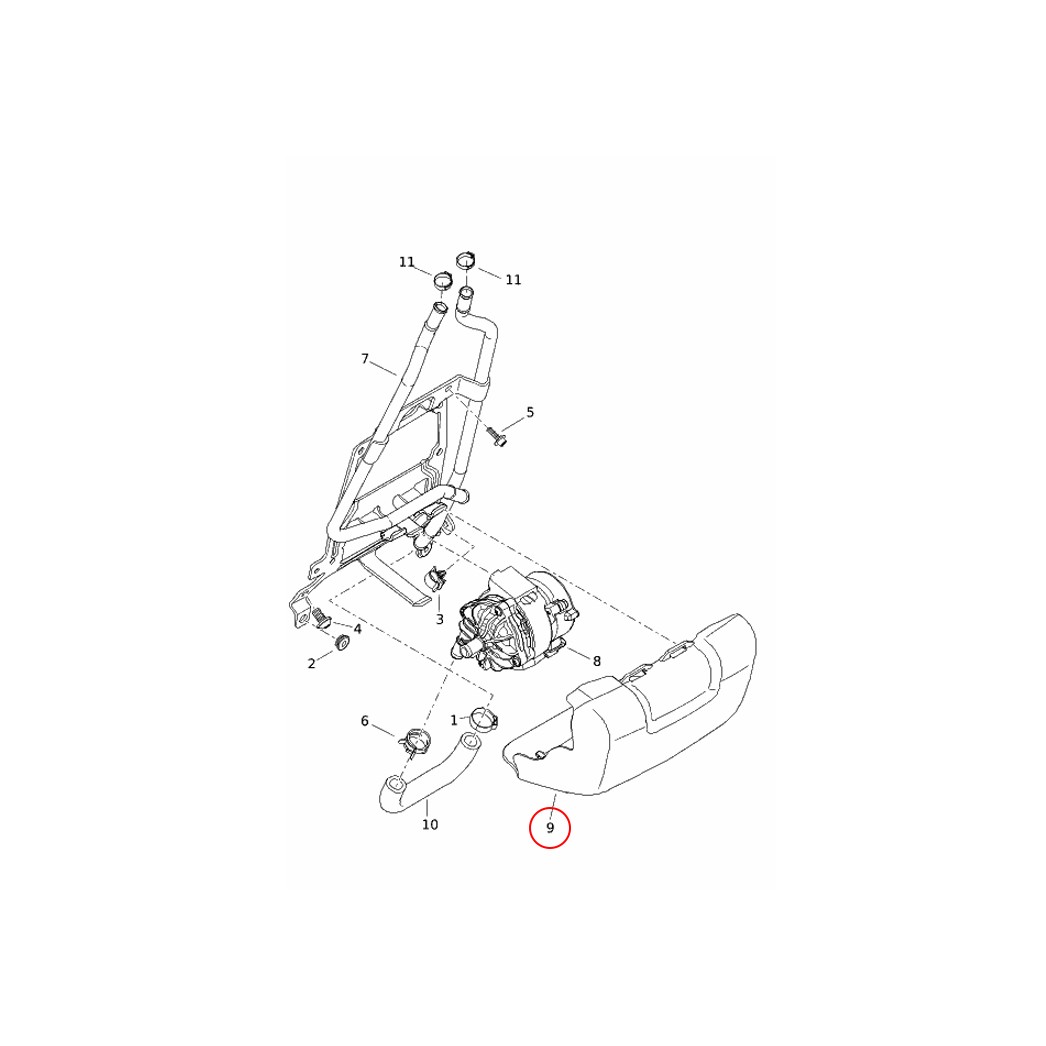 Osłona pompy wody Harley-Davidson Touring Electra M8 OEM 26800077A